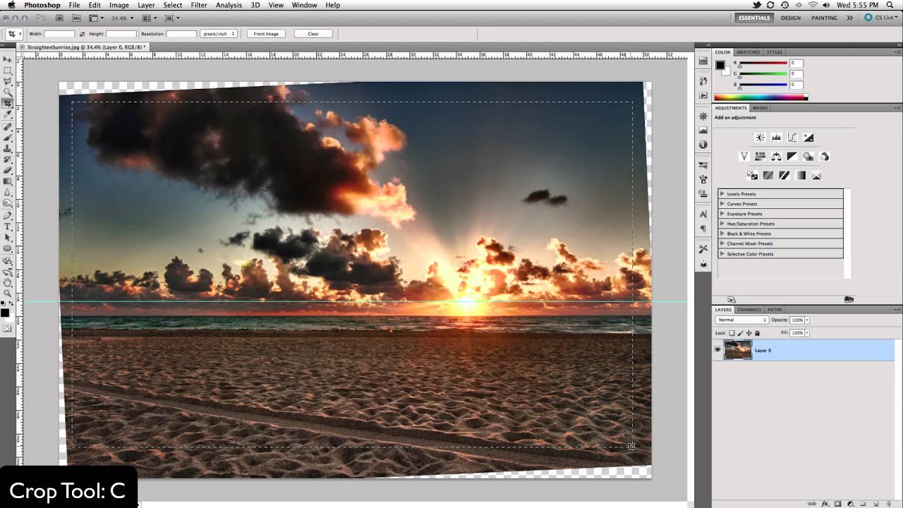 Straighten Out! The Ruler Tool in Photoshop - YouTube