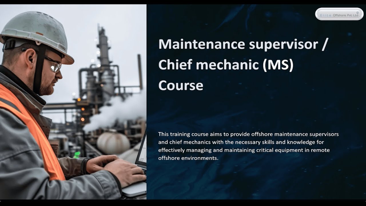 Liberia approved Maintenance Supervisor (MS) / Chief Mechanic course at ...