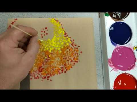 Pointillism with Q-Tips - YouTube