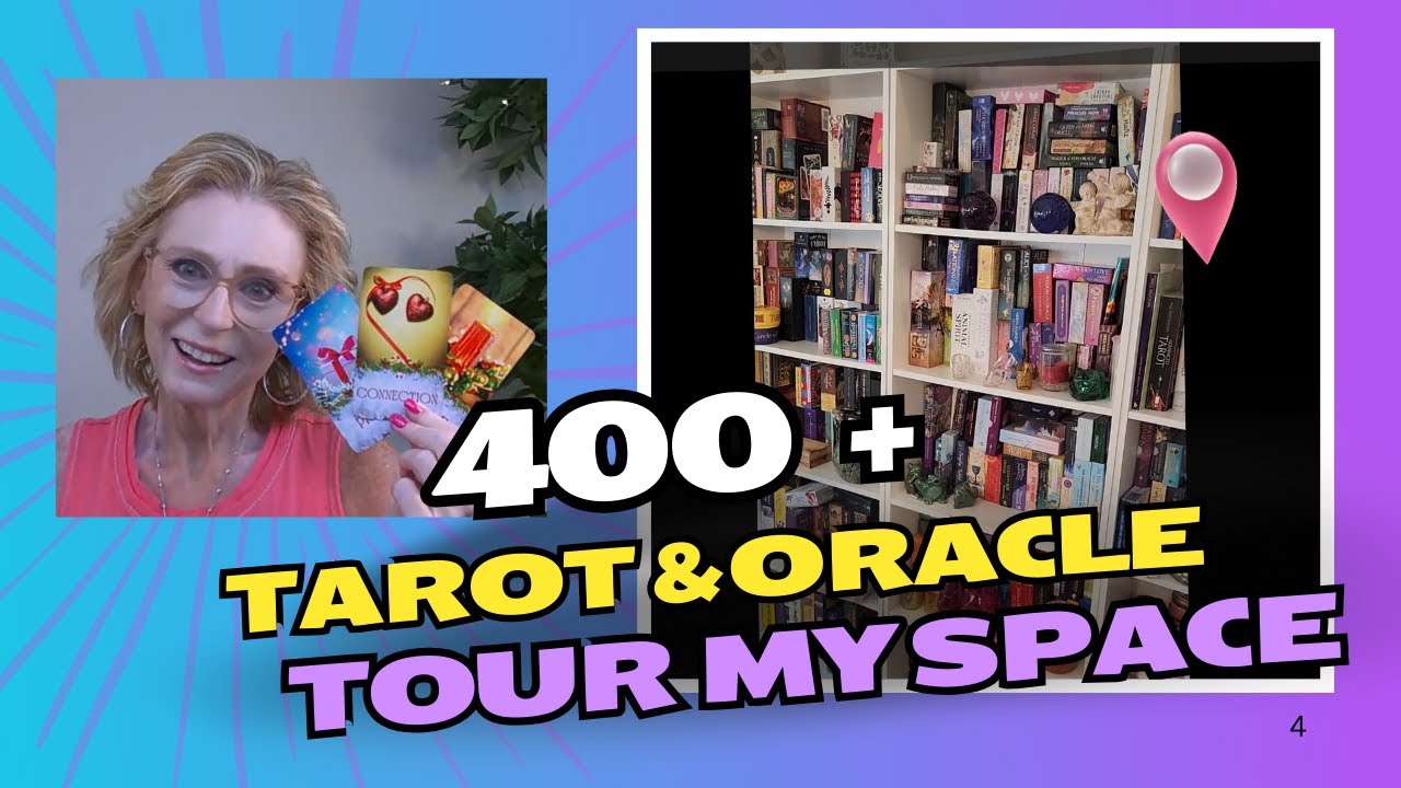 OVER 400 TAROT/ORACLE DECKS! 🤯💥INSIDE TOUR OF MY PSYCHIC READING SPACE ...