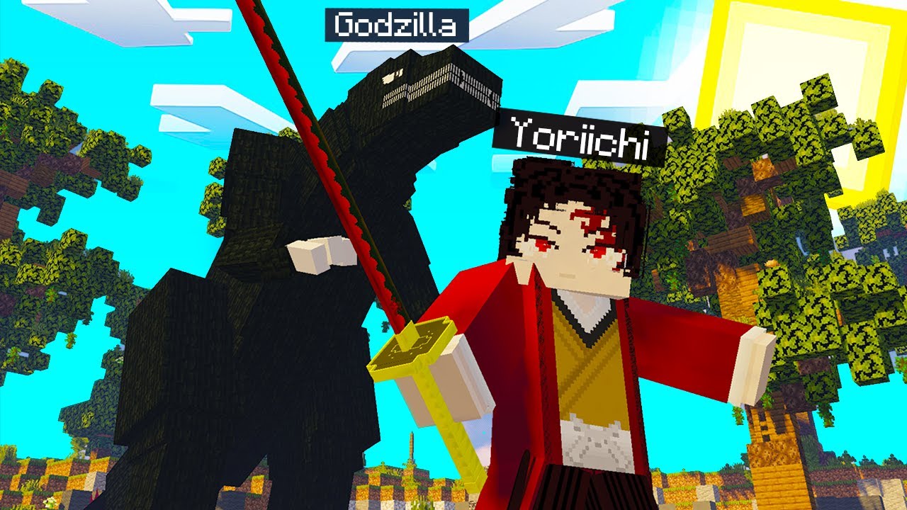 Yoriichi Vs Godzilla | Minecraft Demon Slayer x GojiCraft - YouTube