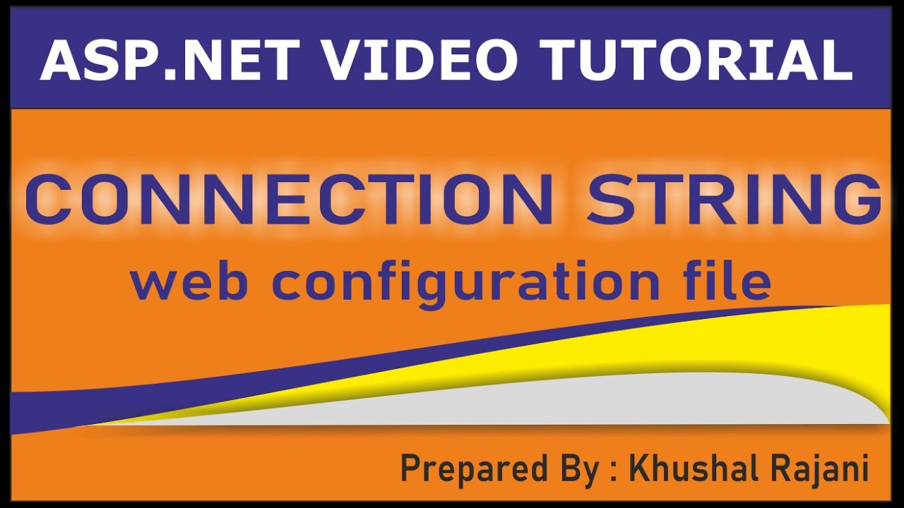 Connection in webconfig file in ASP NET - YouTube
