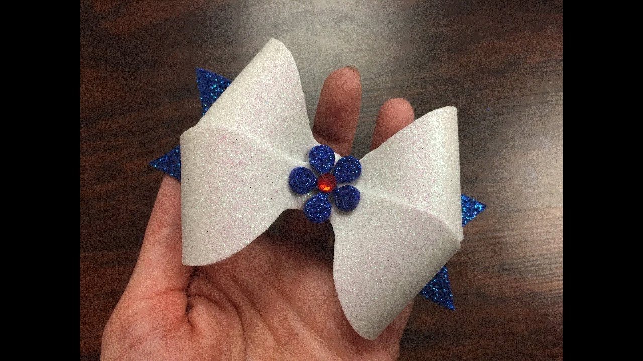 DIY: How To Make a Beautiful Glitter Foam Hair Bow / Como hacer un ...