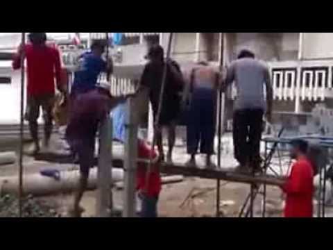 Human Pile Driving In Thailand - YouTube