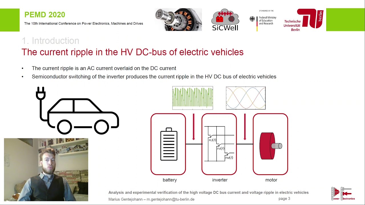 PEMD 2020 - DC bus current and voltage ripple - YouTube