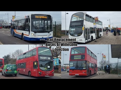 Rail Replacement Buses At Willesden (Including VP539 & S555 HCL) - YouTube