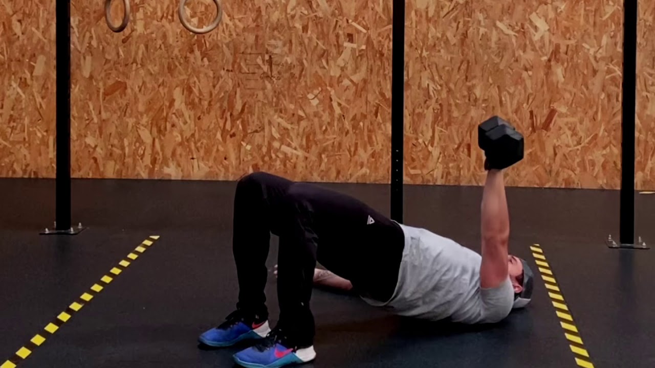 Glutes Bridge Floor Press 1 arm - YouTube