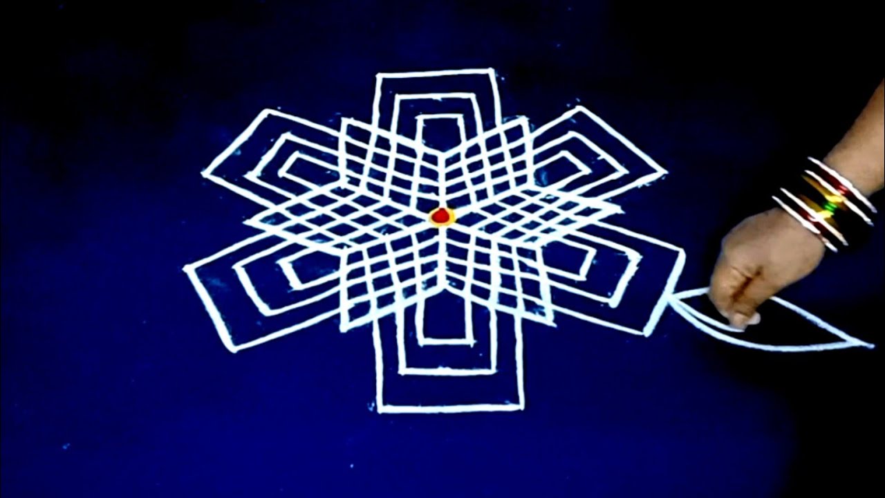 Dhanurmasam special muggulu / Margazhi kolam / Sankranthi Geethala ...