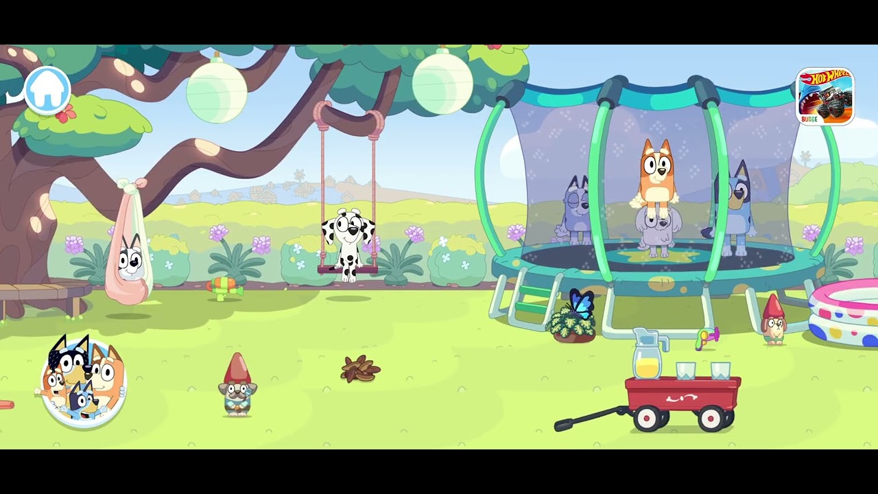 jugando en el patio tracero con Bluey - YouTube