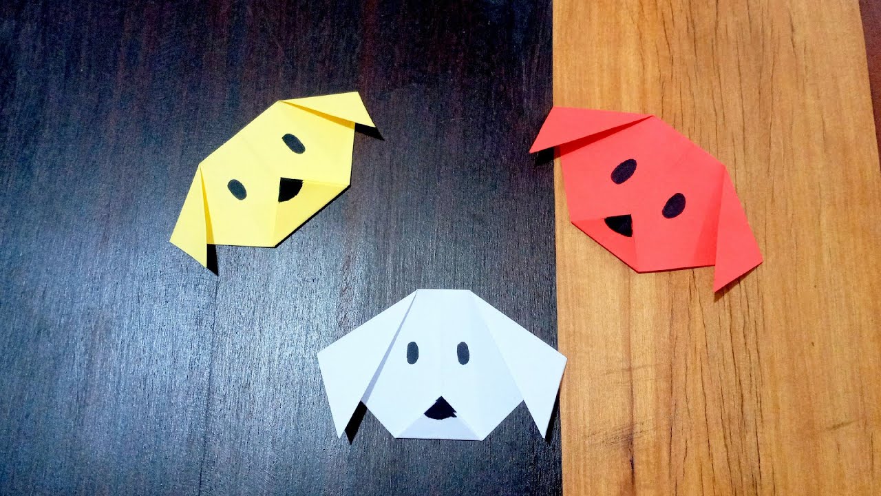 How to make a Paper Dog Tutorial | Paper Puppy Crafts | Easy Origami ...