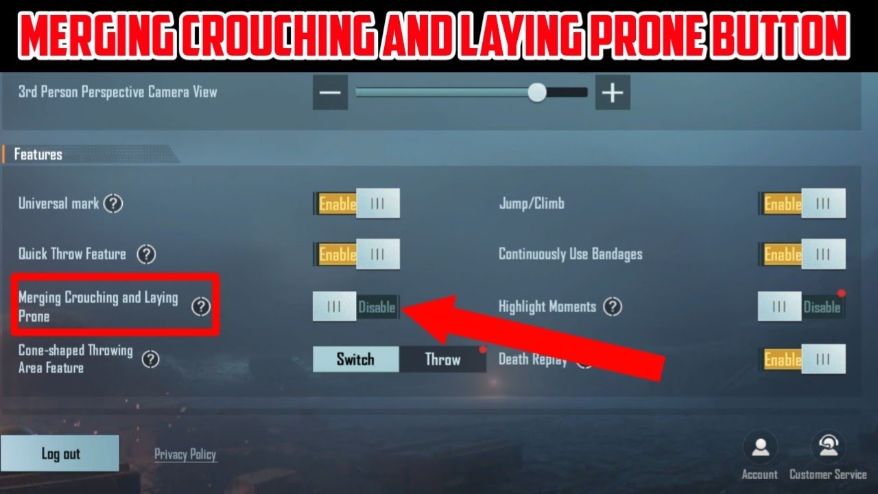 Merging Crouching And Laying Prone In Pubg Mobile | How To Merg Crouh ...