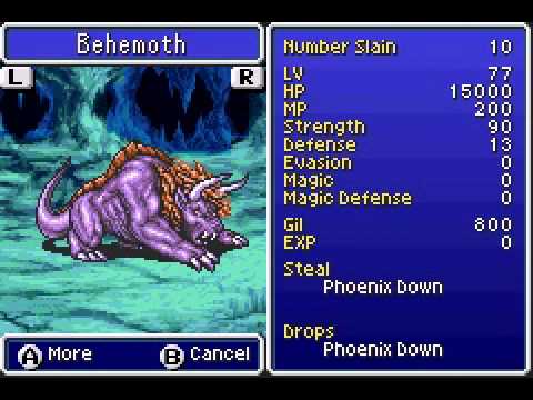 Final Fantasy 5 complete bestiary - YouTube