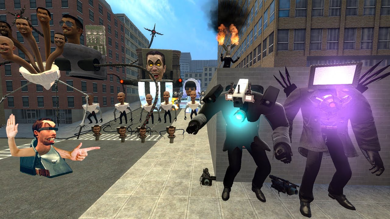 COMPUTER MAN SET UP AN AMBUSH ARMY TV MAN BOSSES In Garry's Mod! - YouTube