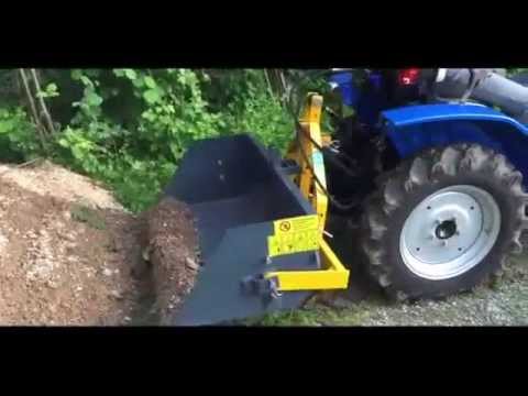 Lyžica pre traktor s hydraulickým vyklápaním - YouTube