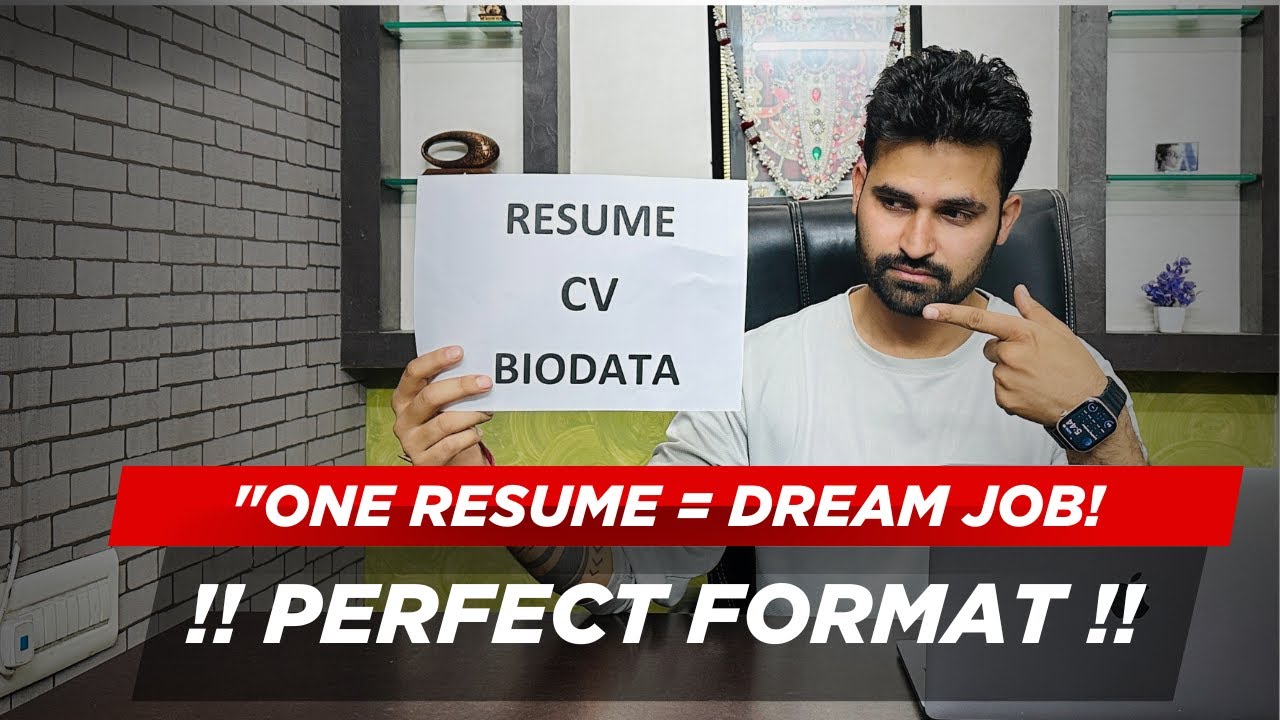 The Perfect Format for Your Resume CV and Biodata | Rex Jobs - YouTube