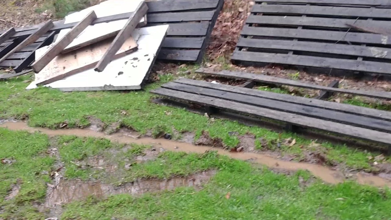 water Drain temporary ditch. - YouTube