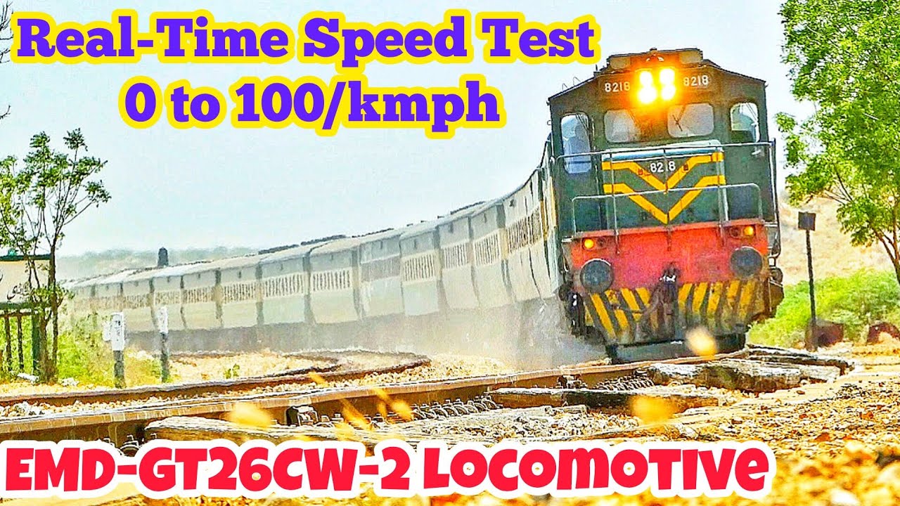 Real Time Speed Test for 0 to 100/kmph on EMD GT26CW-2 Locomotive ...
