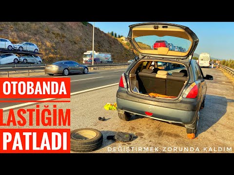 OTOBANDA LASTİĞİM PATLADI | LASTİK NASIL DEĞİŞTİRİLİR ? | LASTİKCİYE GİTTİM