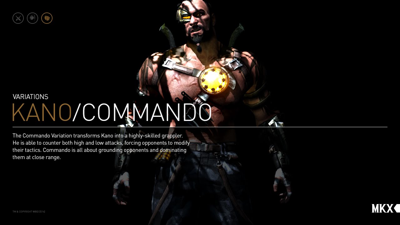MKX Kano(Commando) 1 bar Combo Compilation - YouTube