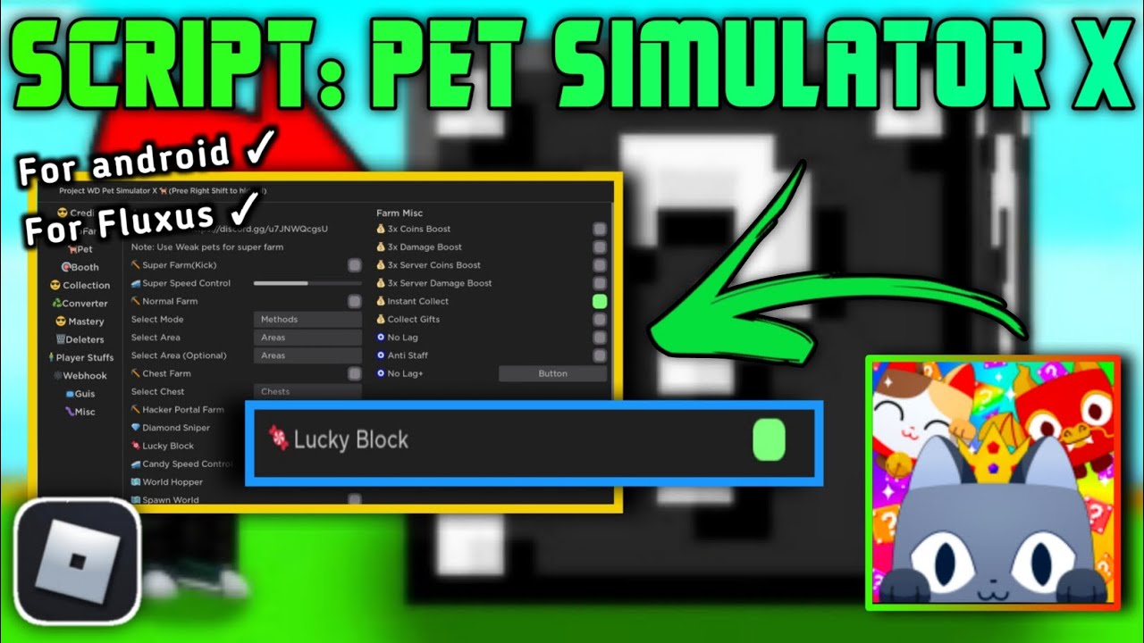 Script PSX Uptade [🍀LUCKY BLOCK] Auto farm | Fast !?🔥🤯 - YouTube