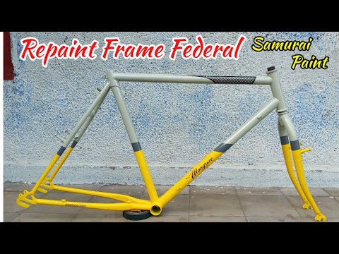 Repaint Frame Sepeda Federal 3 Warna Samurai Paint - YouTube