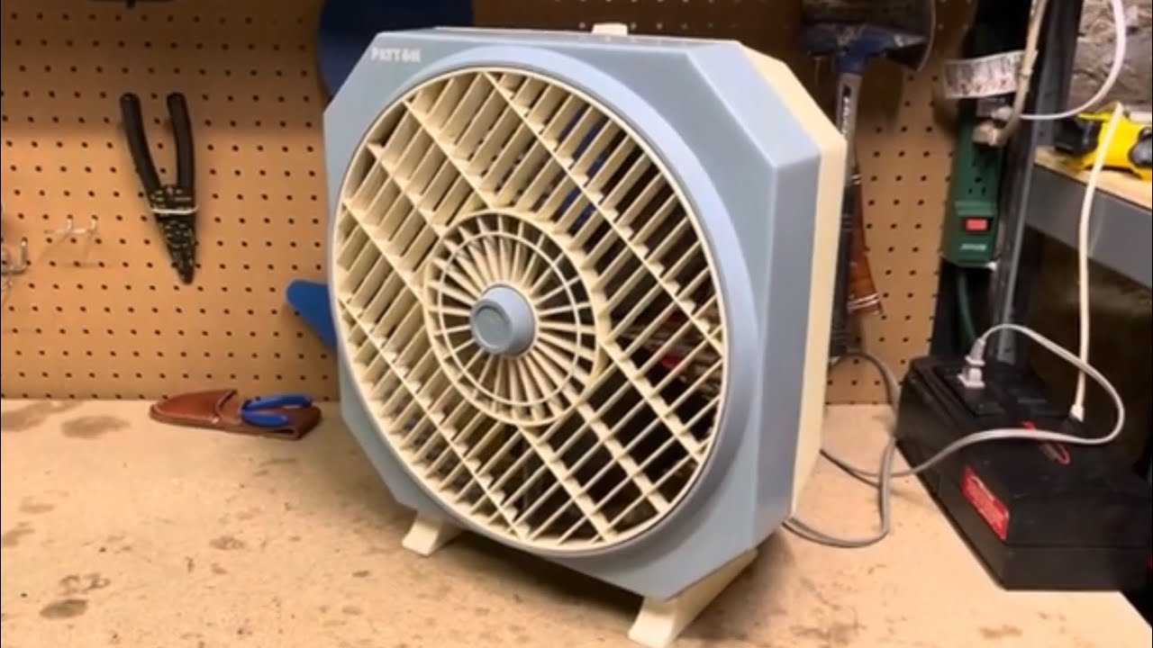 Patton Rotating Grill Box Fan (1988) - YouTube