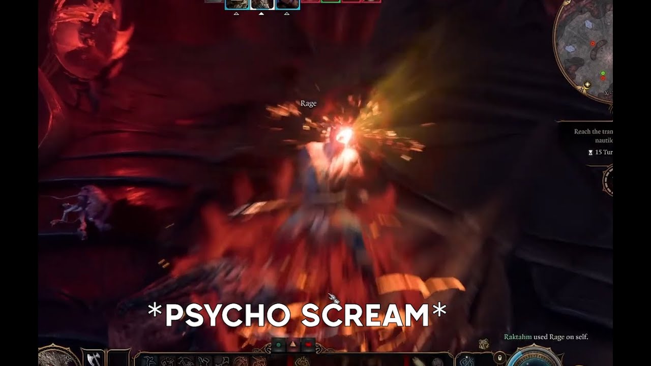 Barbarian Rage has scream variants - YouTube