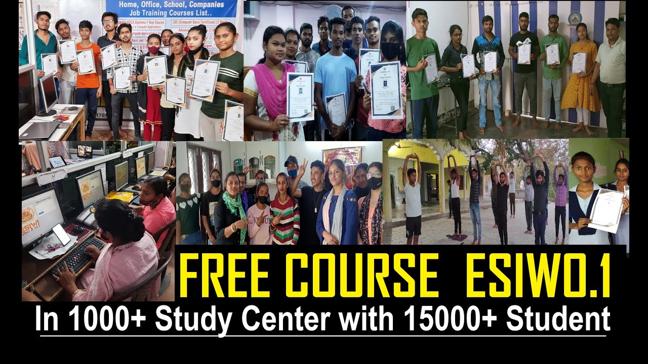 ESIW Free Course Completed in 1000+ Study Center with 15000+ Student ...