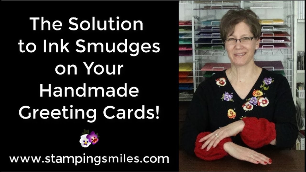 The solution to ink smudges on your handmade greeting cards! - YouTube