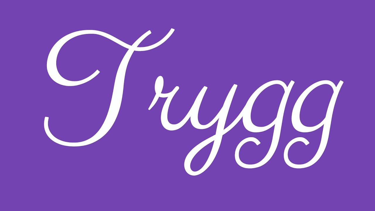Learn how to Sign the Name Trygg Stylishly in Cursive Writing - YouTube