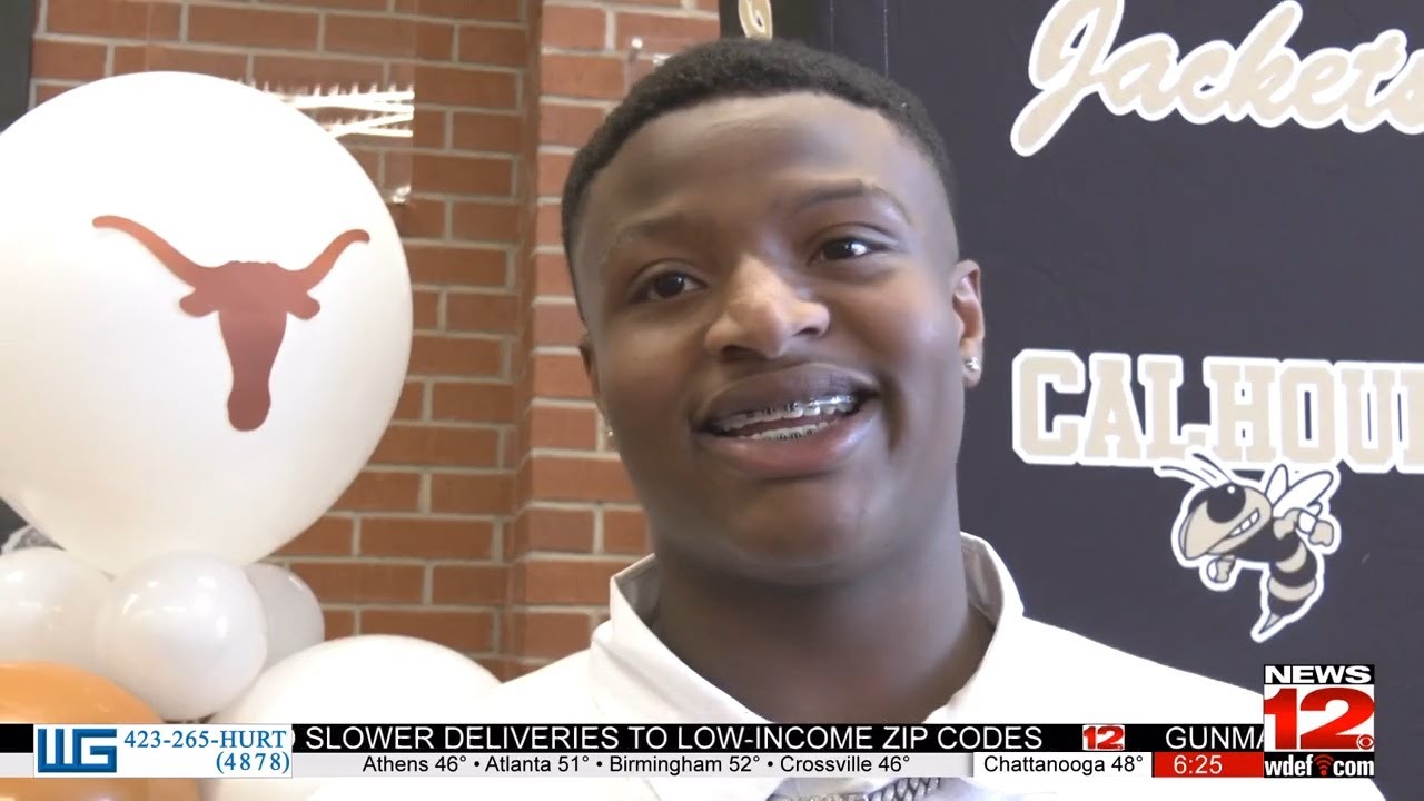 Calhoun Tight End Emaree Winston Signs With Texas - YouTube