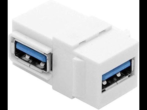 USB 3.0 Keystone Jack Inserts 3.0 Adapter 90 Degree Female to Female ...