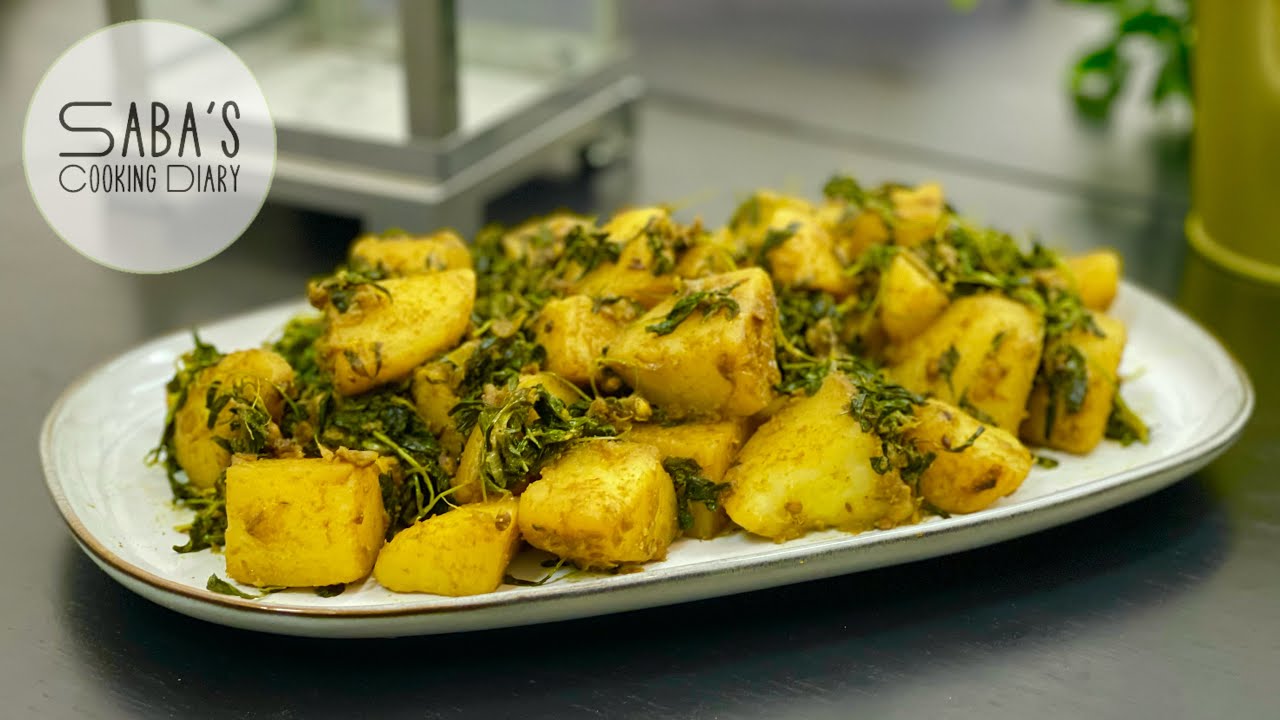 Aloo Methi Ki Sabzi - How To Make Methi Alu - Fenugreek Potato Recipe ...