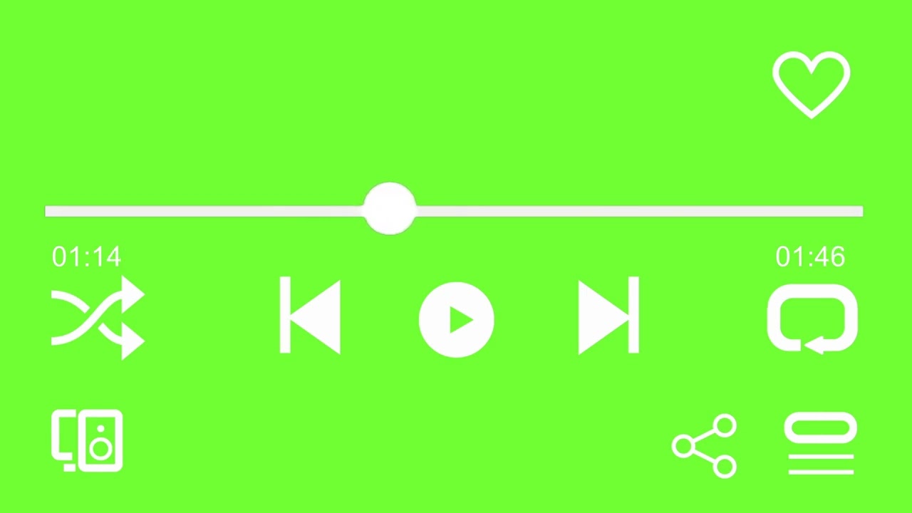 Music Player Overlay Green Screen | Spotify Player Overlay 3 Minute ...