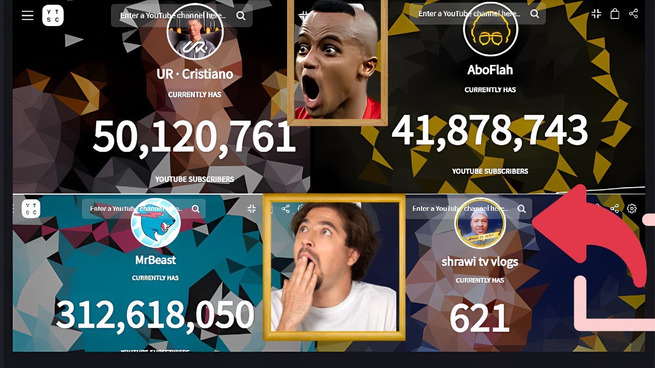 عدد المشتركين في قناة كريستيانو رونالدو الجديدة| UR · Cristiano vs Abu ...