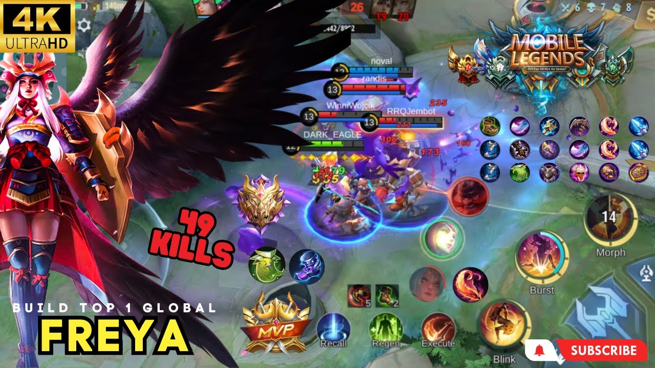 Legendary Hero - FREYA🔥 | 49 KILLS😱MVP New Build Insane Lifesteal ...