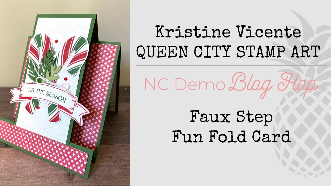 NC Demonstrator Blog Hop - Faux Step Fun Fold Card - YouTube