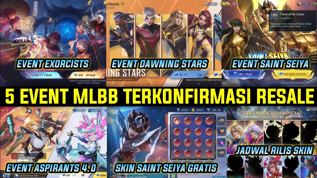 5 EVENT GRATISAN MLBB TERKONFIRMASI RESALE ! EVENT EXORCISTS, ASPIRANTS ...