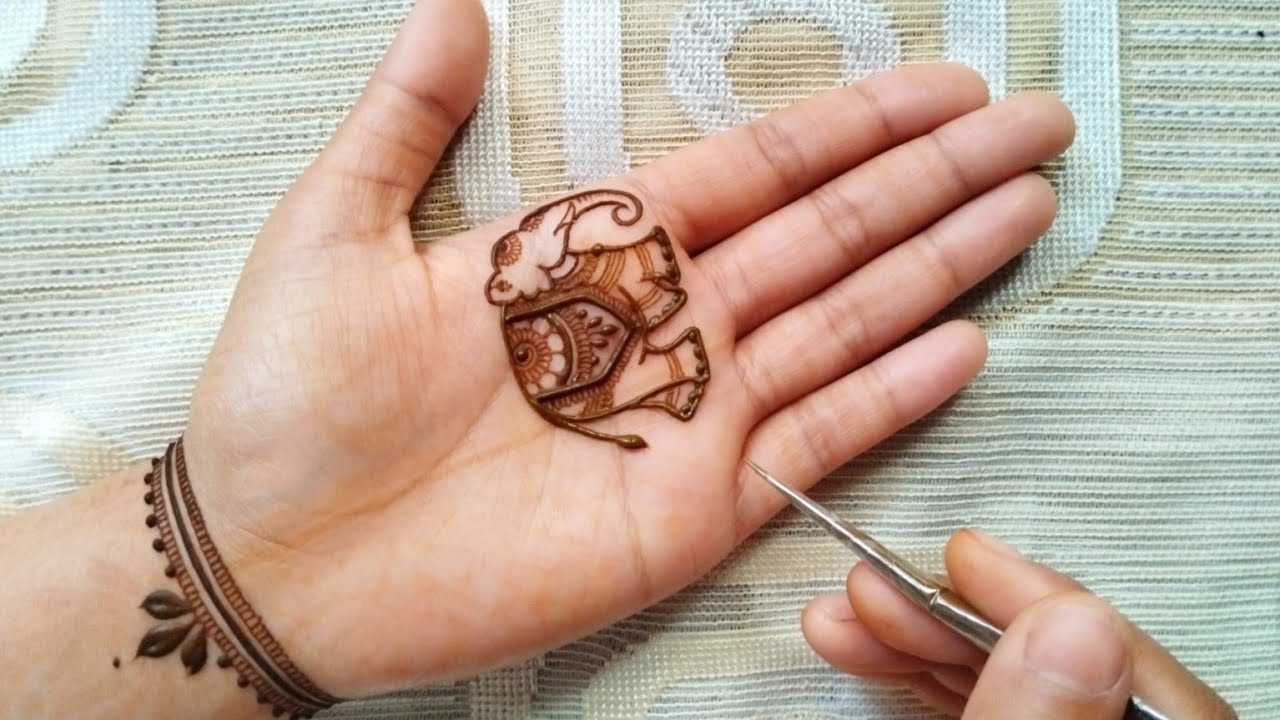 Easy Elephant front hand mehandi design | Latest simple mehendi design ...