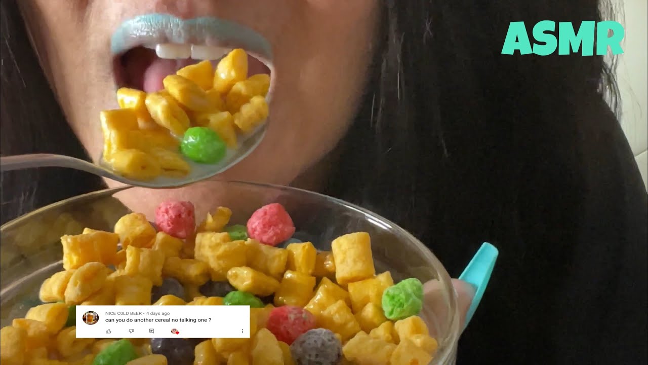 ASMR EATING CAPTAIN CRUNCH BERRIES SOUNDS | AMAZING SATISFYING CHEWING ...