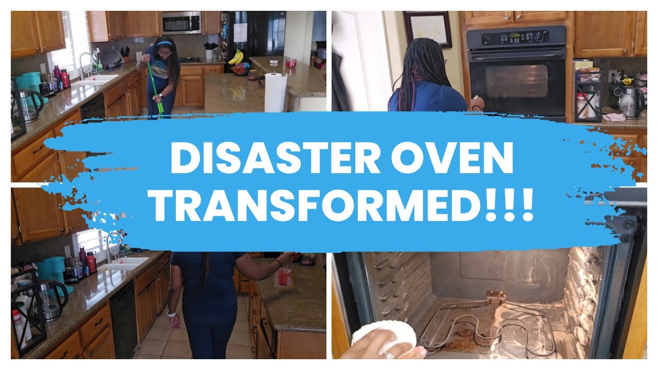 Oven Disaster Clean | Messy Kitchen Clean | Cleaning Motivation - YouTube