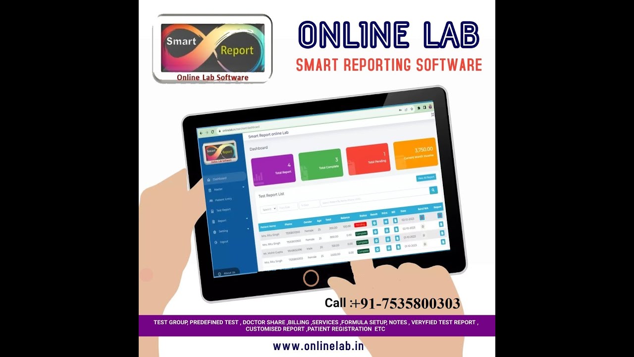 online Smart Report Lab Software Free - YouTube