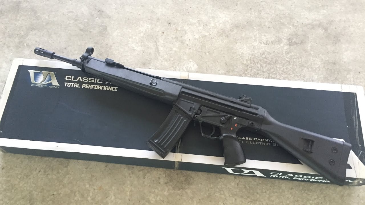 รีวิว ปืน Classic Army HK33E (Airsoft gun) by JK - YouTube