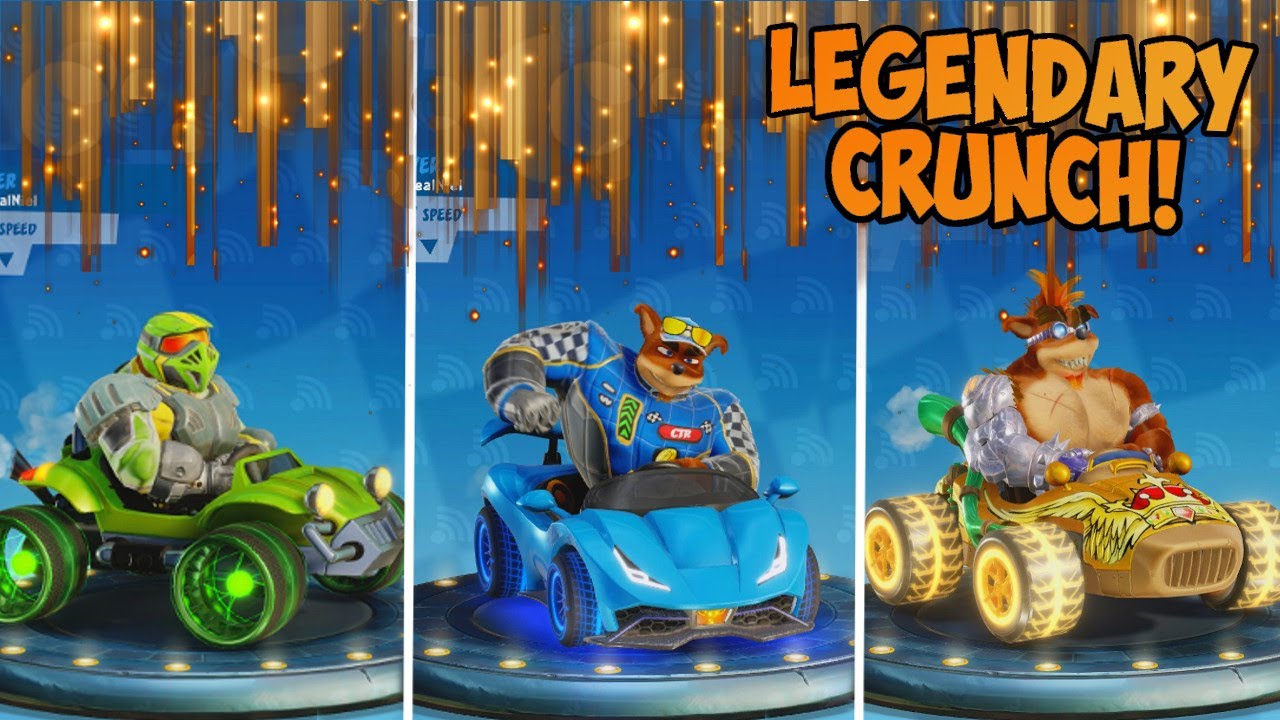 CRUNCH LEGENDARY SKIN SHOWCASE! | Crash Team Racing Nitro Fueled - YouTube