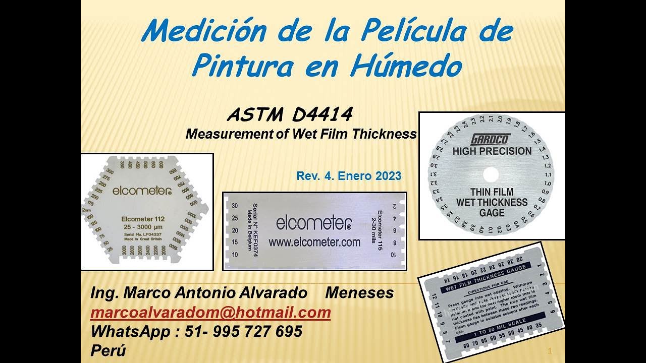 R39: Medición de la Película de Pintura en Húmedo - ASTM D 4414 - YouTube
