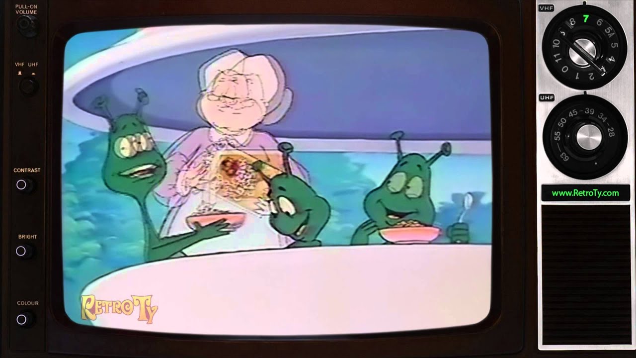 1984 - Sugar Crisp Cereal - Aliens Kidnap Granny - YouTube