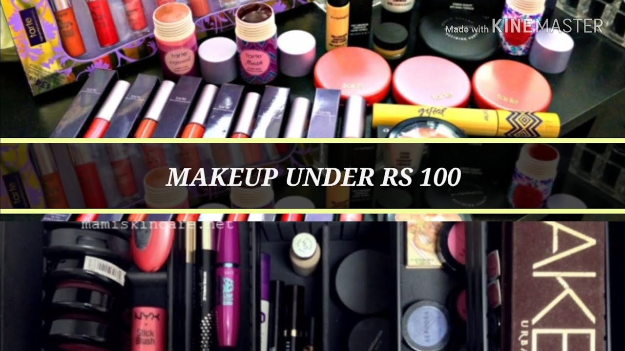 Full Face Of Makeup Using Products Under Rs 100 । Amazon combo pack at ...