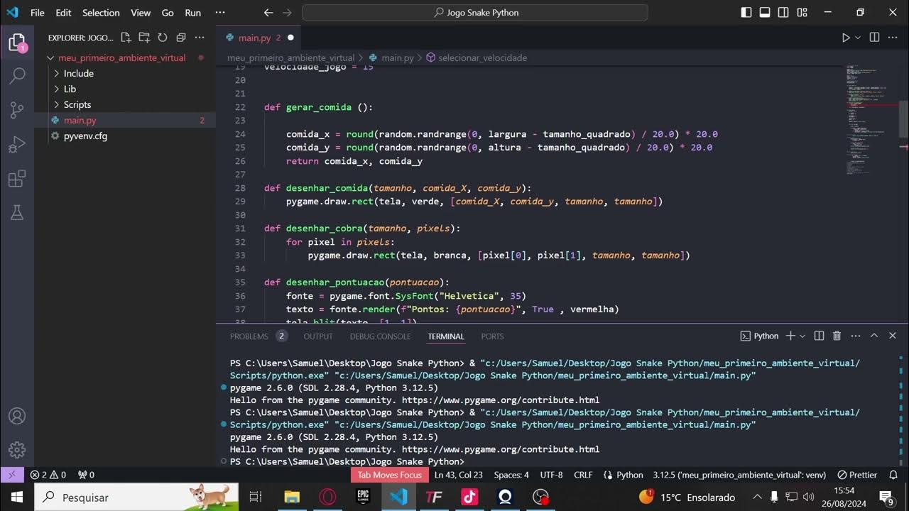 Entra na live estou criando jogo em python - YouTube