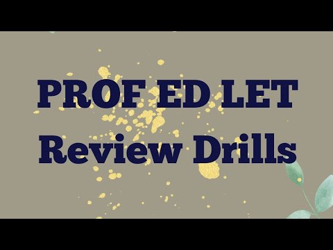 Prof Ed Drills #ProfED #education #let2024 #fyp - YouTube