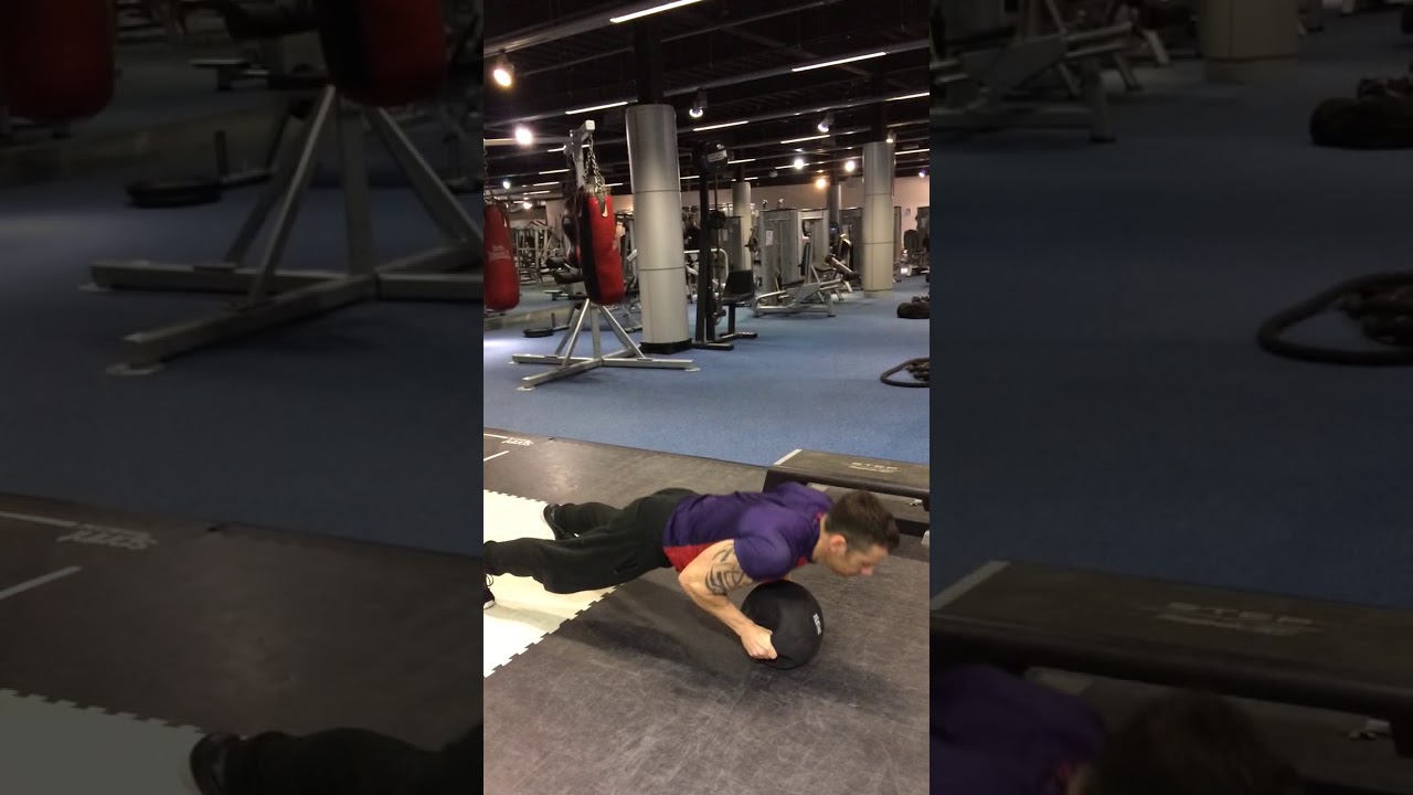 med ball burpee press up and stand up - YouTube